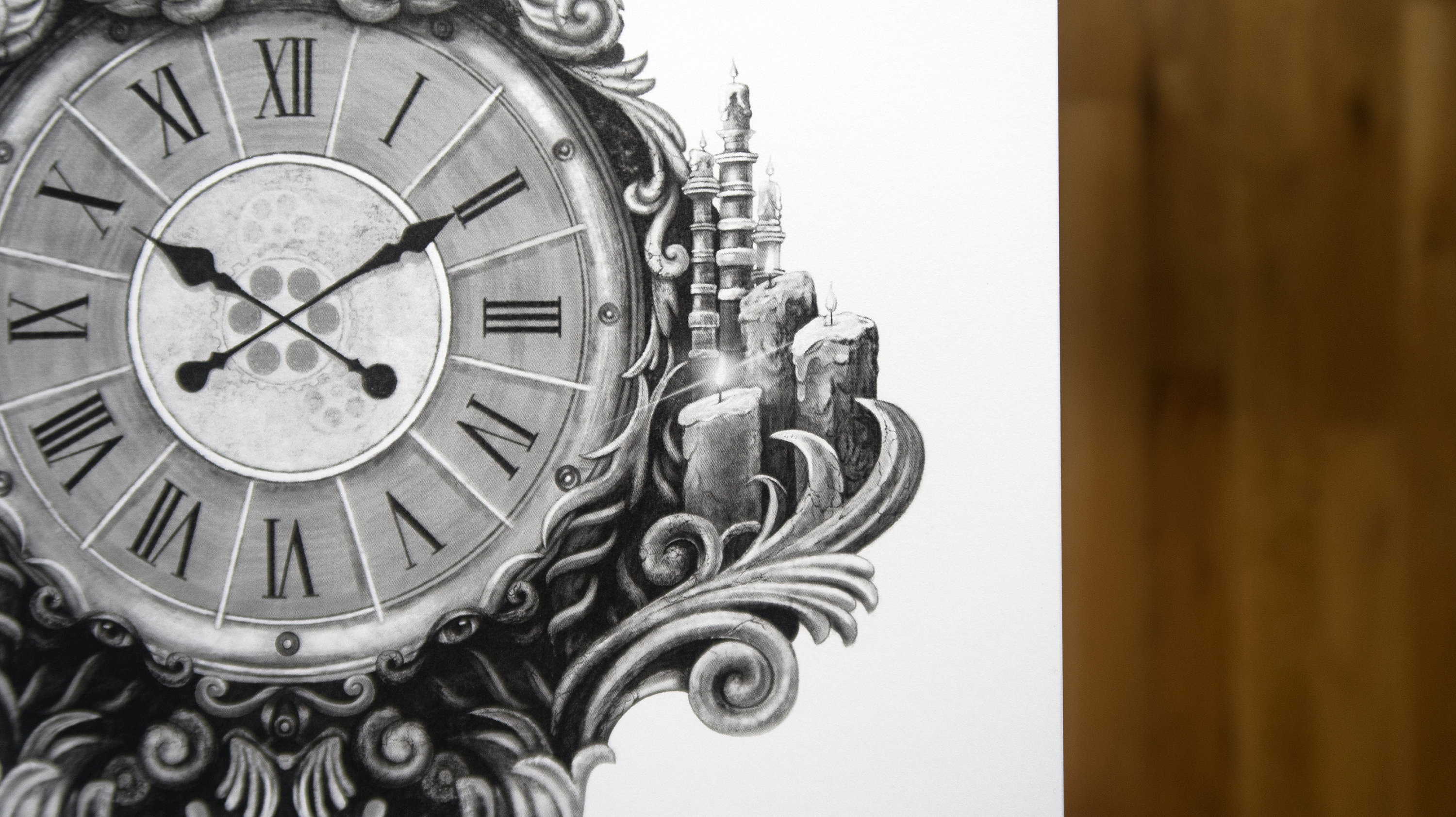 Halloween Dark Art Print Goth Clock, Fall Decor Wall Art | Witchy Emo ...