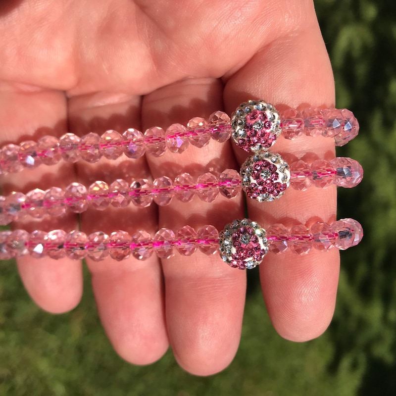 Pink Ribbon Beads - Etsy