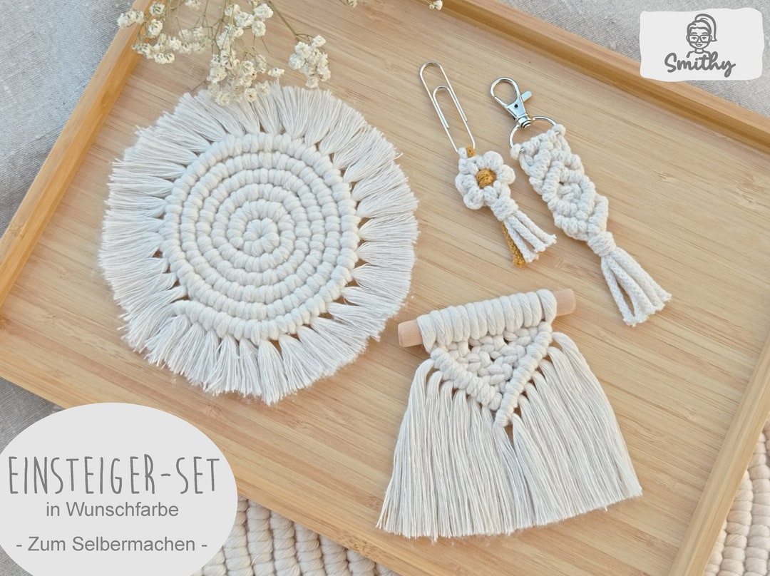 Makramee Einsteiger Set, DIY Kit, freie Farbwahl, Boho, Material ...