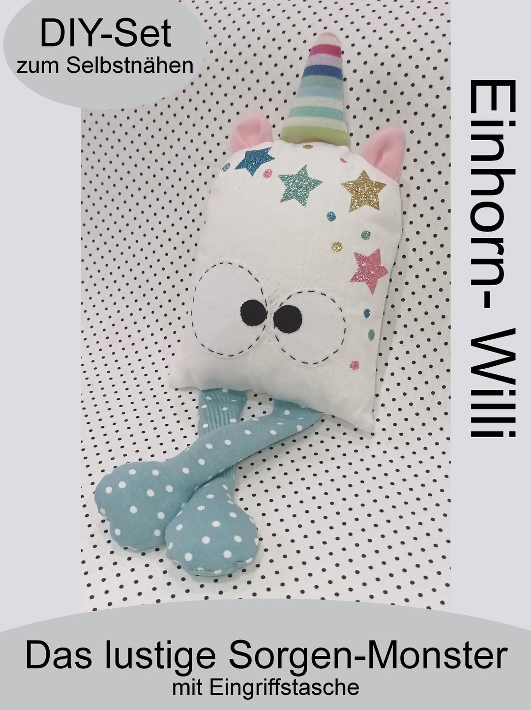 Unicorn Willi Worry Monster DIY DIY Kit White Colorful - Etsy