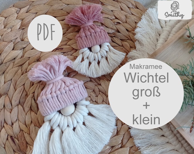 Small Macrame Gnome / Macrame Christmas Gnome / Macrame Gnome / Macrame ...