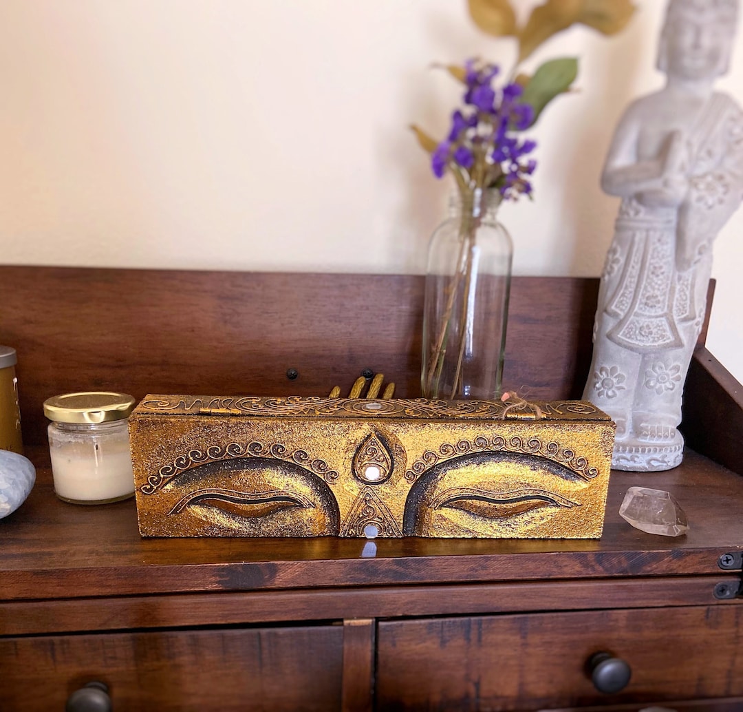 Gold Buddha Box - Sacred Wood Buddha Box - Etsy