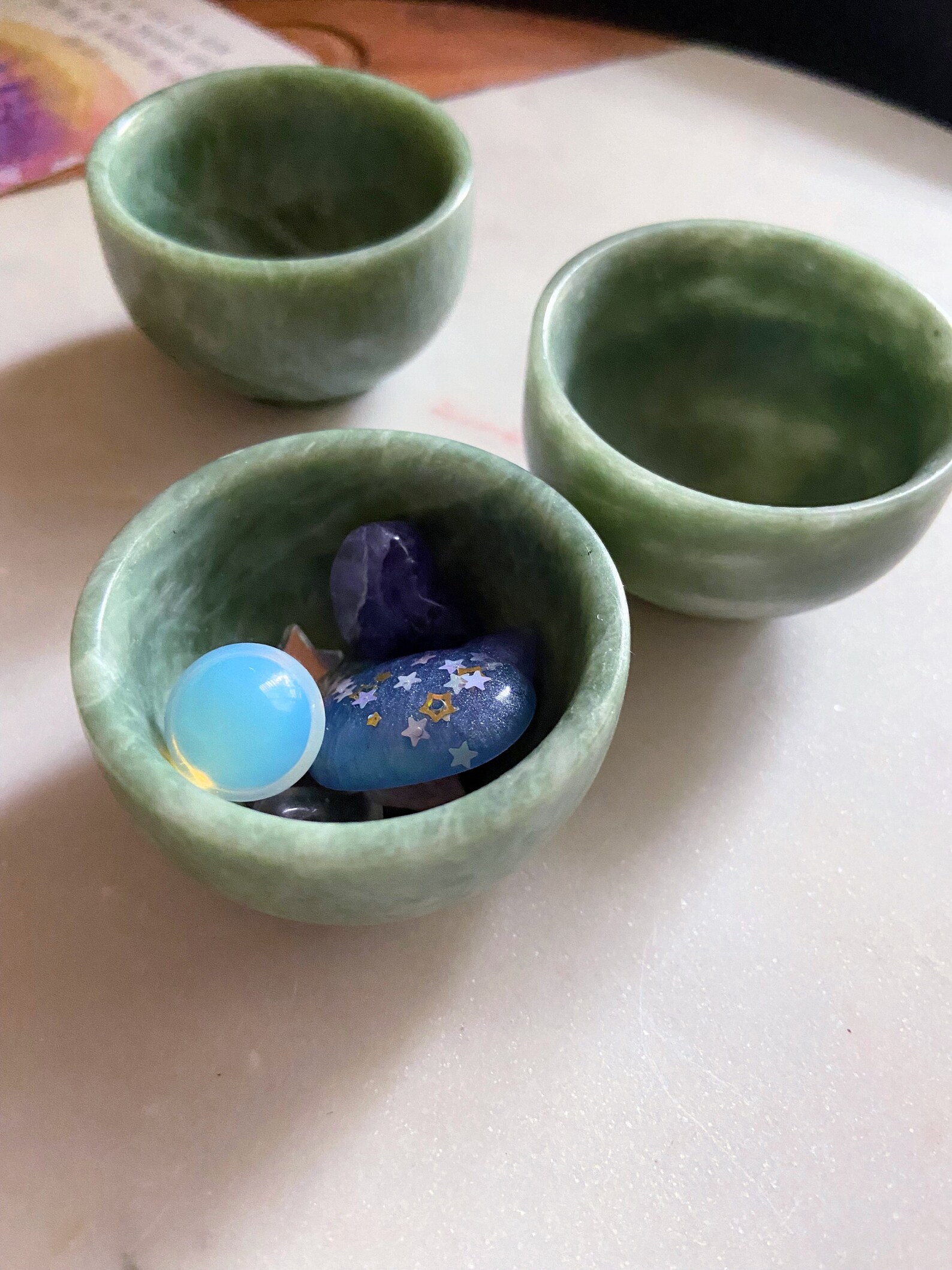Jade Bowl Healing Crystal Jade Gemstone Bowl - Etsy