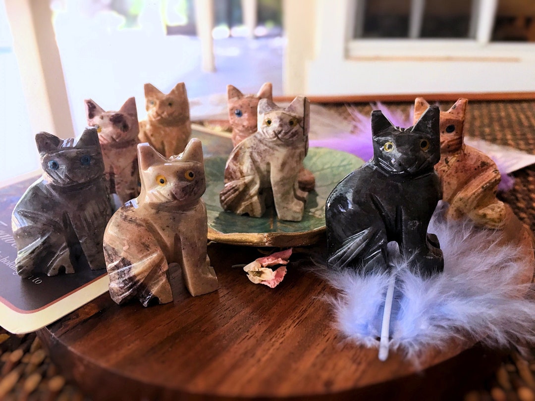 Jasper Cat Healing Crystal / Spirit Animal - Etsy