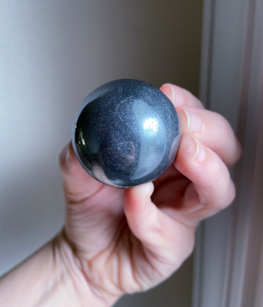 Hematite Sphere, Healing Crystal Ball, Gemstone Orb, Concentration ...