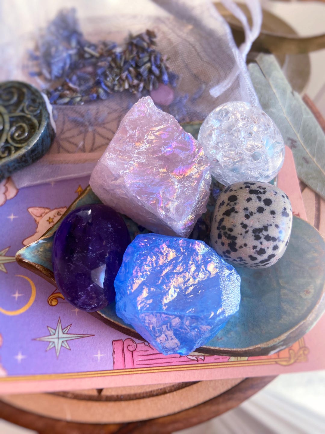 Self Love Healing Crystal Kit, Amethyst, Rose Quartz Aura, Jasper, Aqua ...