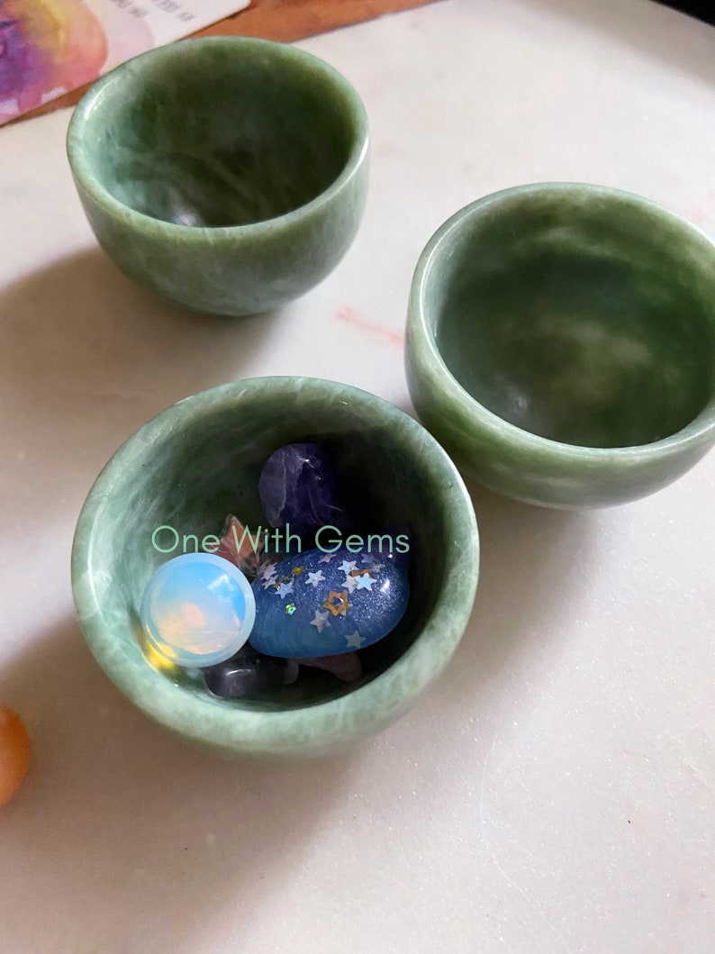 Jade Bowl Healing Crystal Jade Gemstone Bowl - Etsy