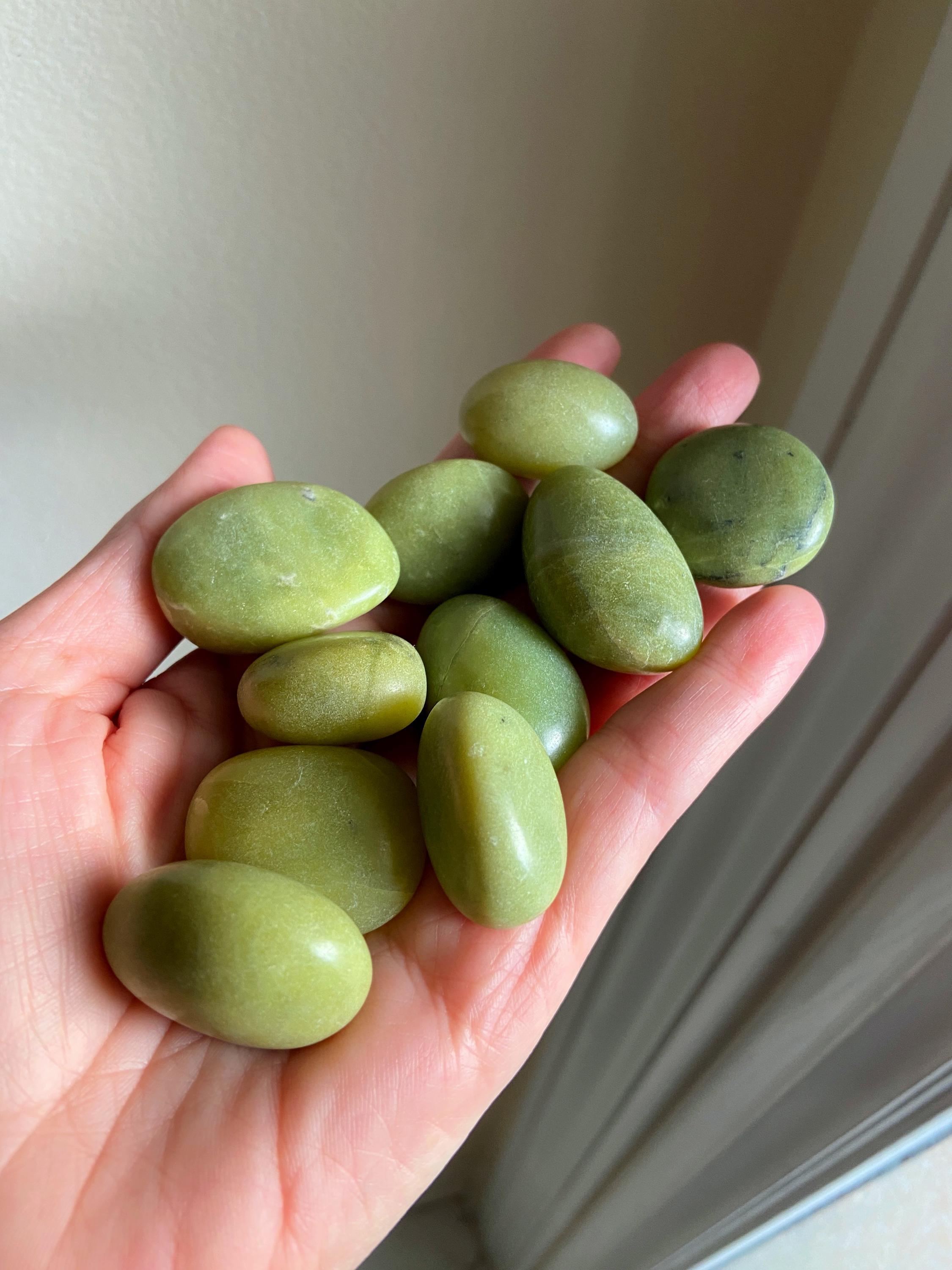 High Quality Serpentine Jade Tumbled Crystal, Healing Crystal, Gemstone ...