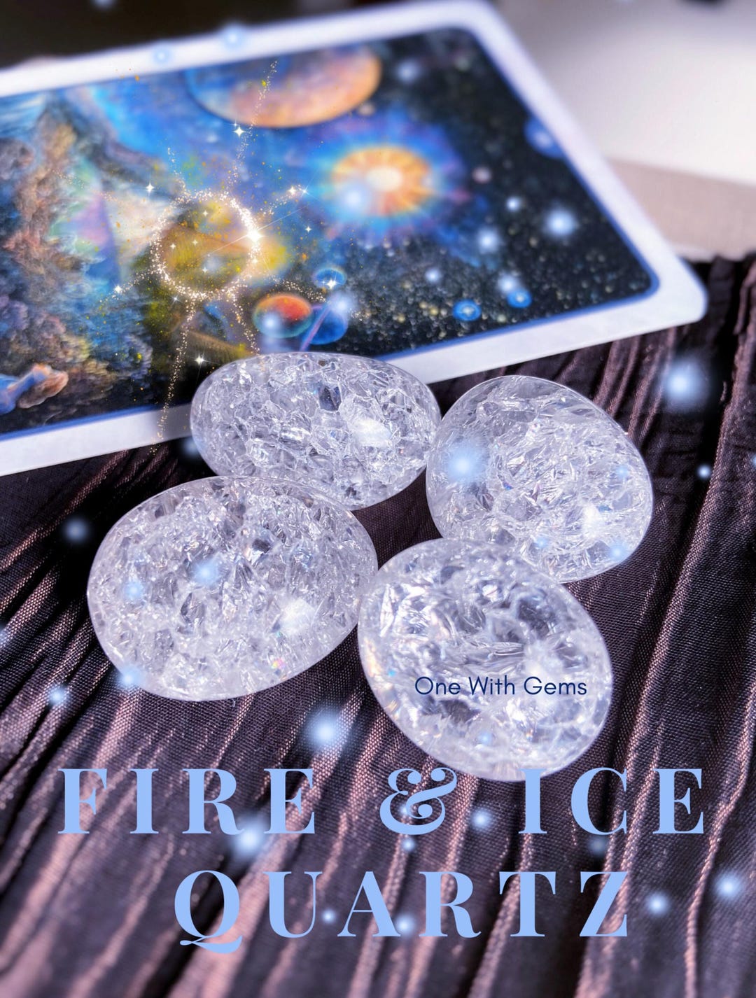 Fire and Ice Quartz Tumbled Stone: Crackle Quartz Healing Crystal - Etsy