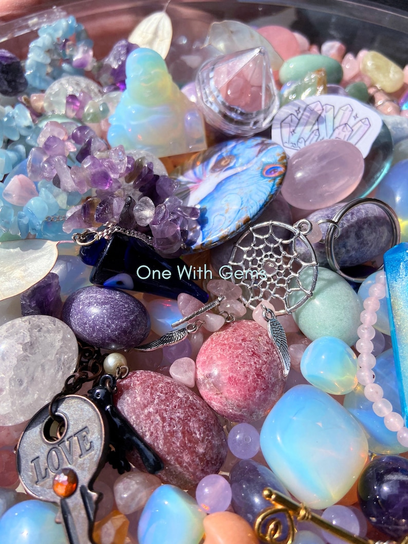 Crystal Confetti Scoop Mixed Tumbled Gemstones Raw Stones - Etsy