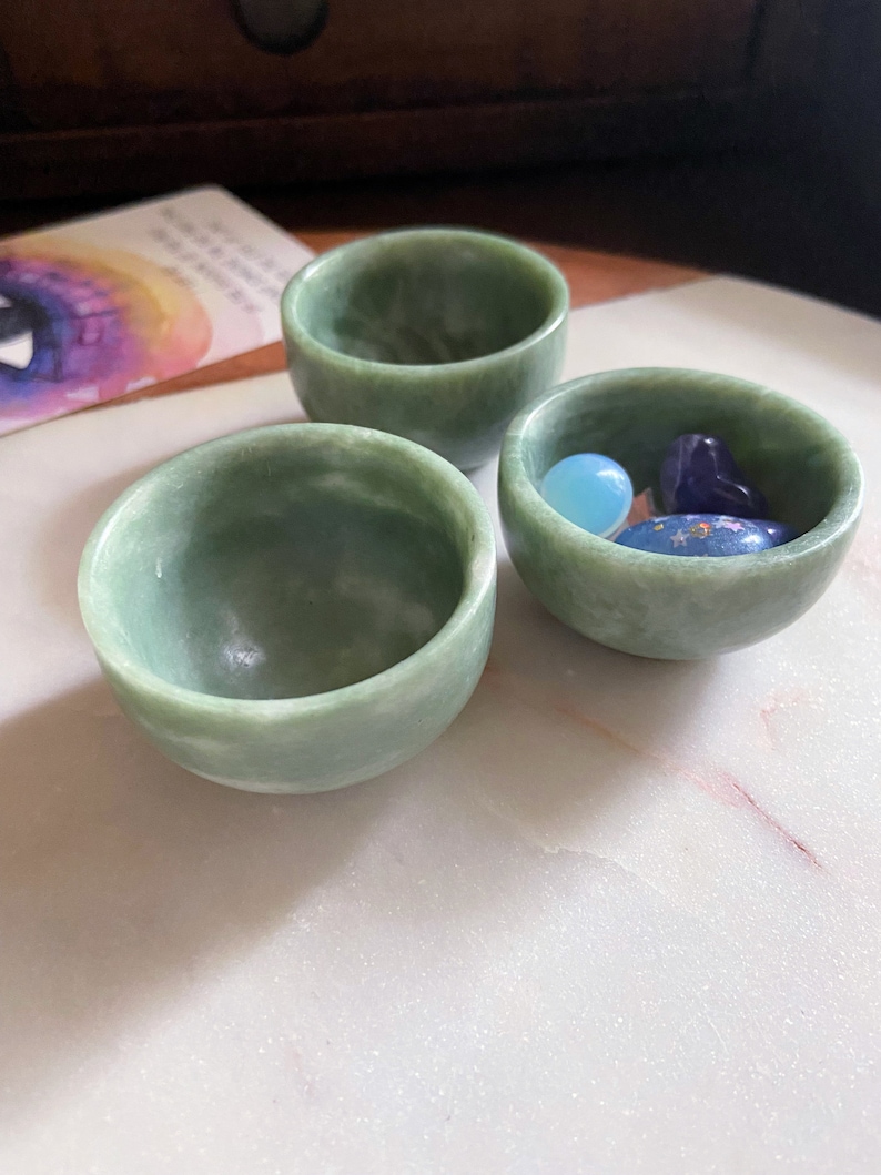 Jade Bowl Healing Crystal Jade Gemstone Bowl - Etsy