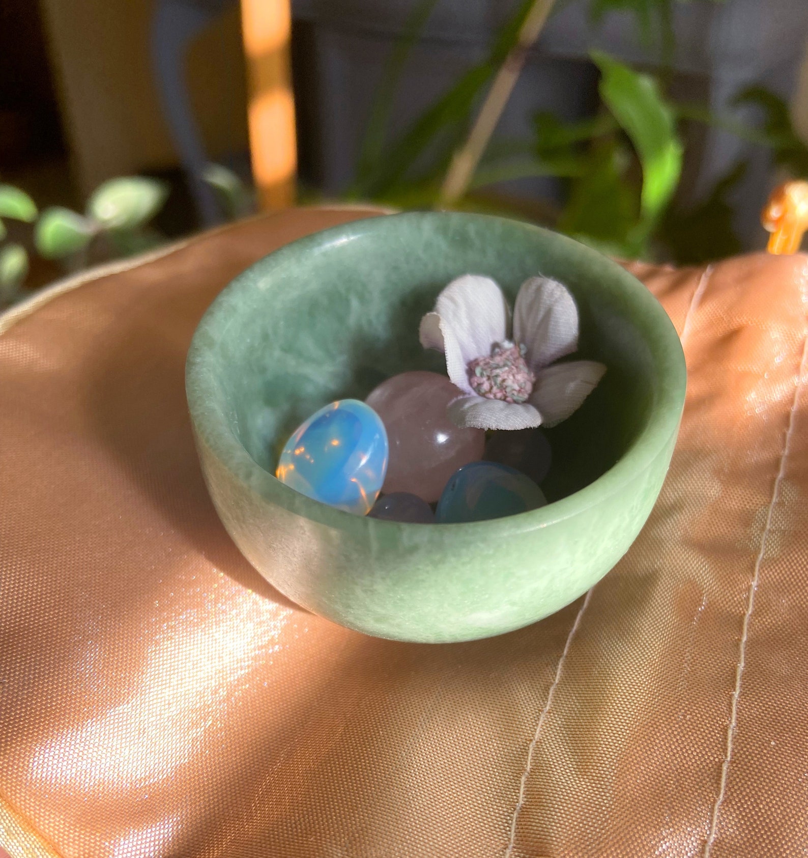 Jade Bowl Healing Crystal Jade Gemstone Bowl - Etsy