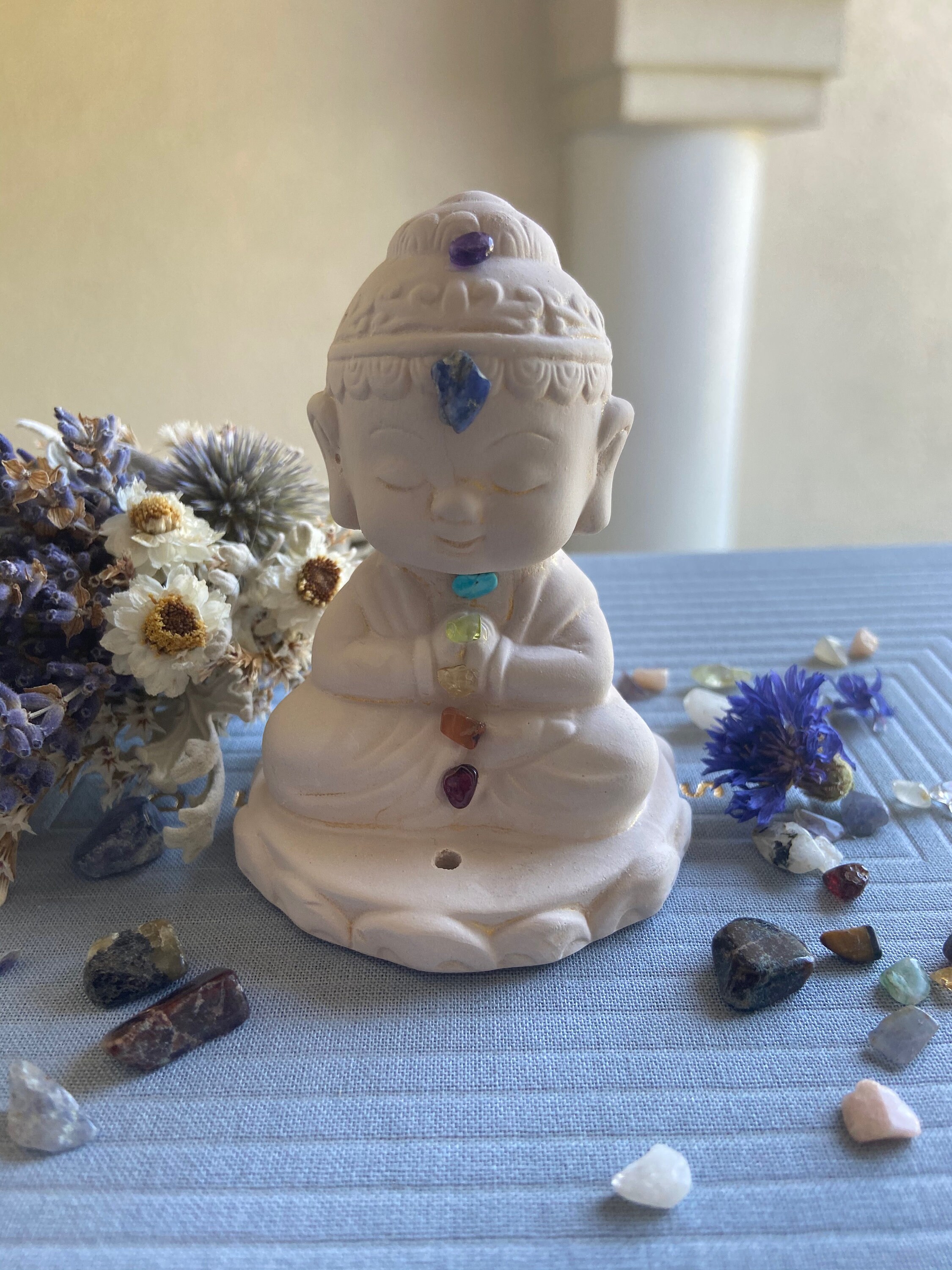 Praying Buddha Figurine // Prosperous Buddha Statue | Etsy