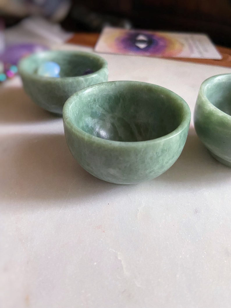 Jade Bowl Healing Crystal Jade Gemstone Bowl - Etsy