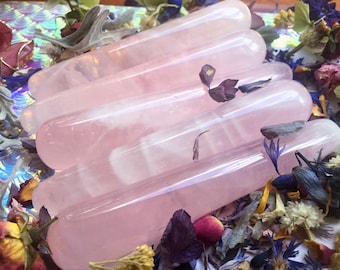 Crystal Massage Wand-curved Rose Quartz and Obsidian Massage Wands ...