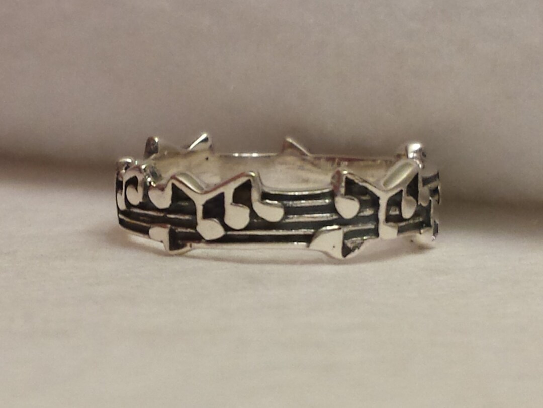 Music Note Ring Band Ring Orchestra Ring - Etsy