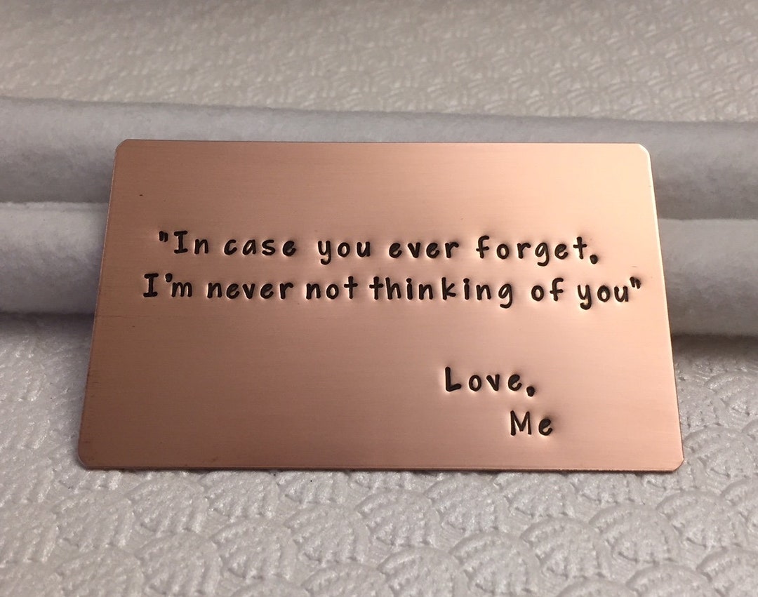 Wallet Insert Card, Long Distance Relationship Gift, Valentine's Gift ...