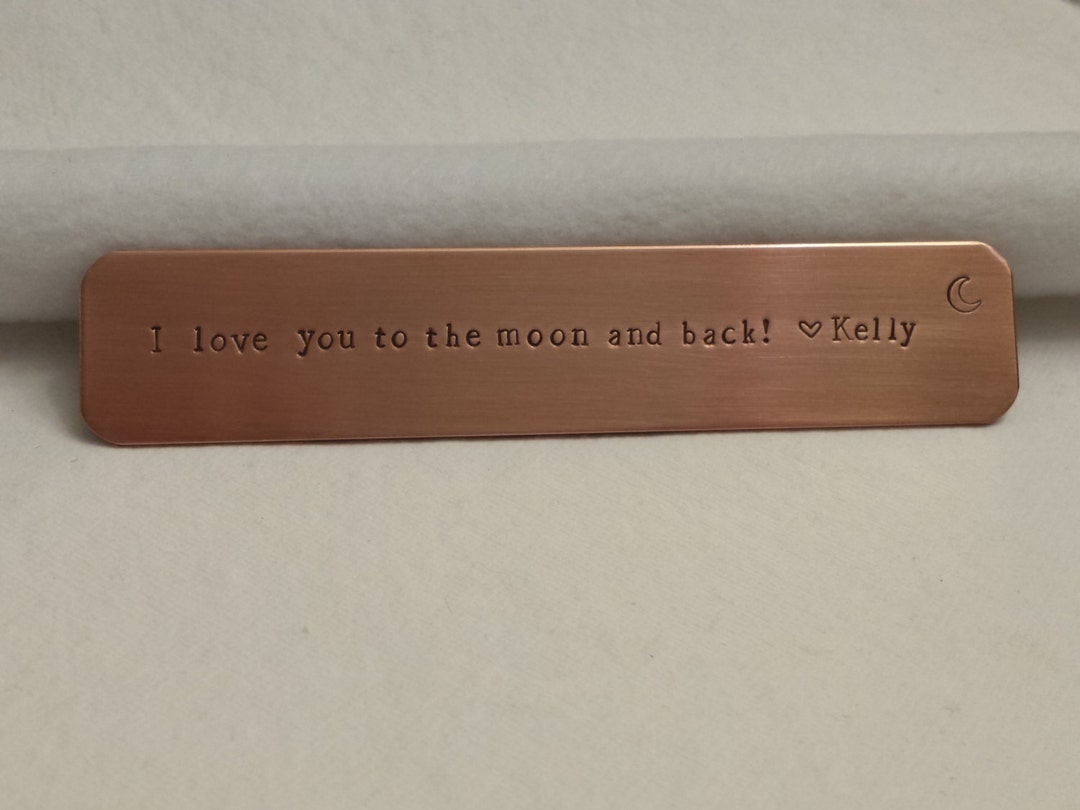 Copper Bookmark Personalized Bookmark 7th Anniversary Gift - Etsy