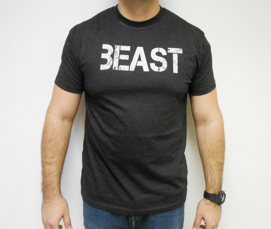 Men's Beast T-shirt. Mens Workout Shirt. Mens Gym Shirt. - Etsy