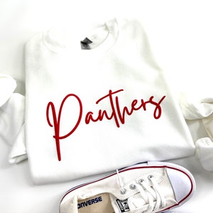 Custom Team Name Sweatshirt, Mascot Sweatshirt, Puff Print, Embossed ...