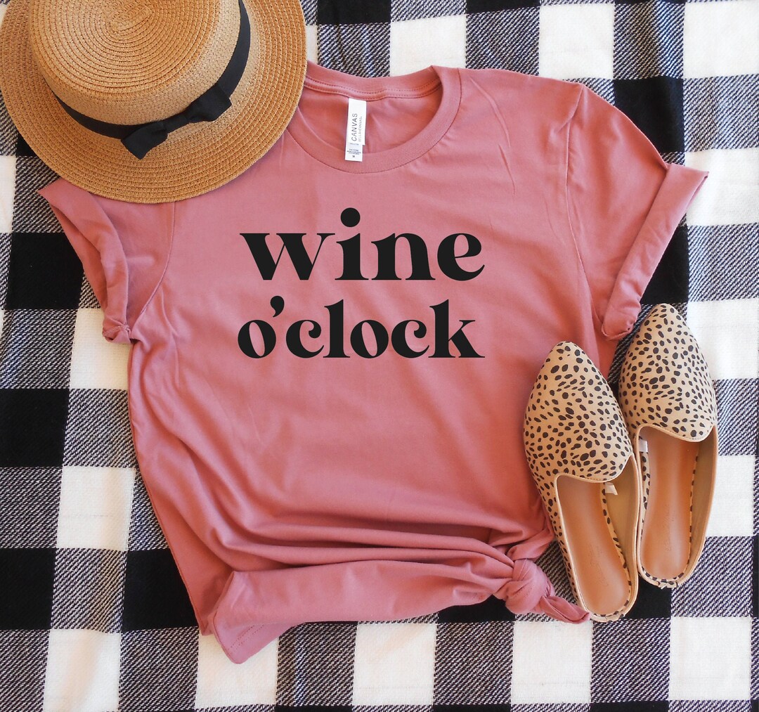 Wine O'clock Shirt, Funny Wine Shirt, Wine T-shirt, Alcohol T-shirt ...