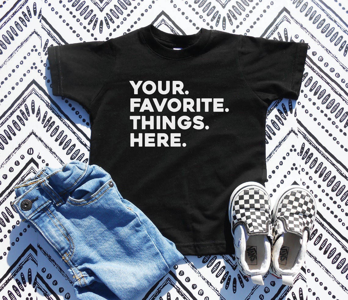 Four Favorite Things Kids Shirt Custom Kids Shirt Kids - Etsy