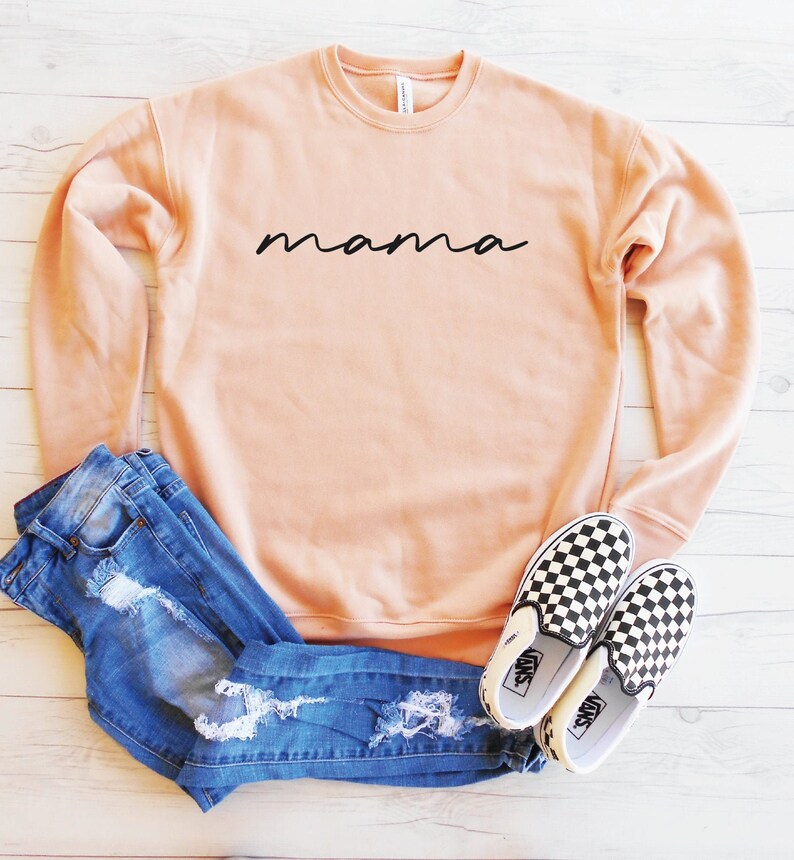 Mama Sweatshirt Mama Sweater Fleece Lined Drop Shoulder | Etsy