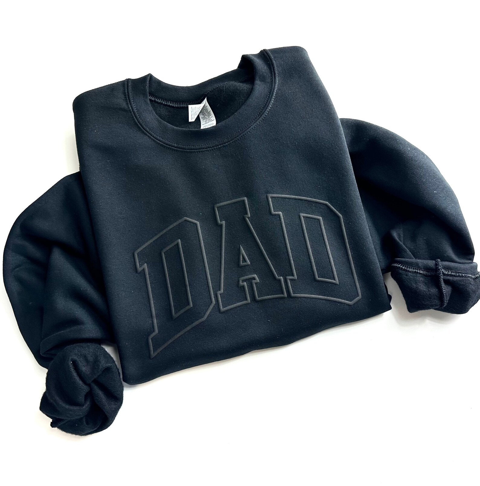 Embossed Dad Sweatshirt, Puff Dad Sweatshirt, Raised Lettering, Gift ...