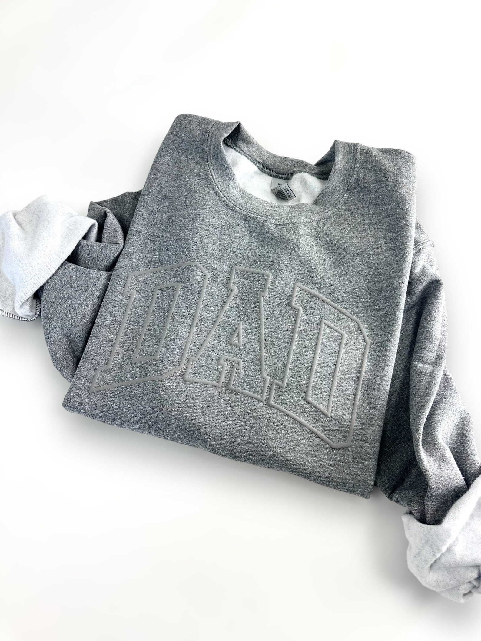 Embossed Dad Sweatshirt, Puff Dad Sweatshirt, Raised Lettering, Gift ...