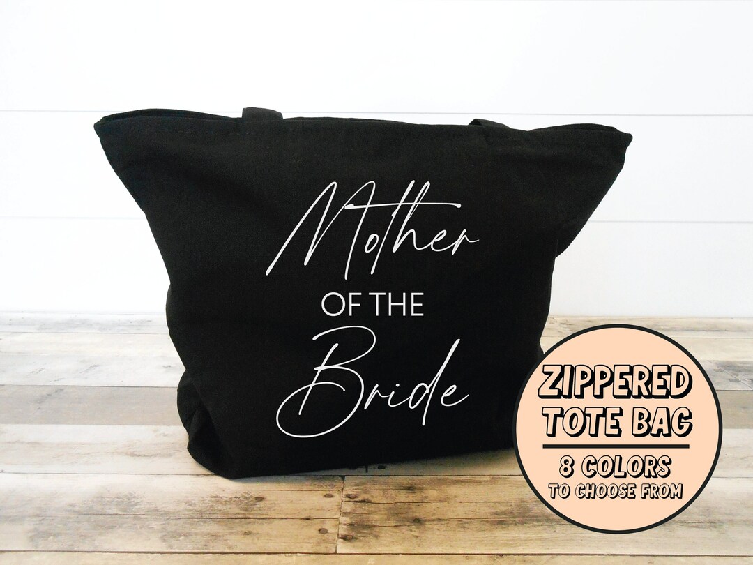 Mother of the Bride Tote Mother of the Groom Tote Zipped MOB Tote ...
