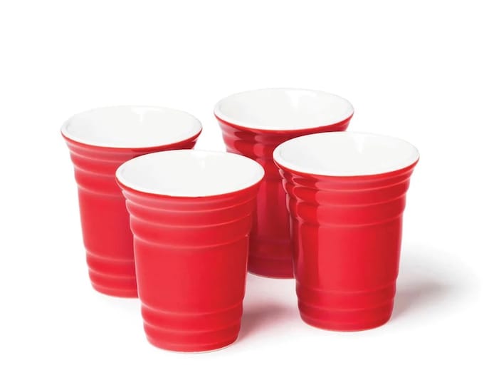 Red Whit Cream Talavera Party Glass 1pz Bridal Party Favors Bridesmaid ...