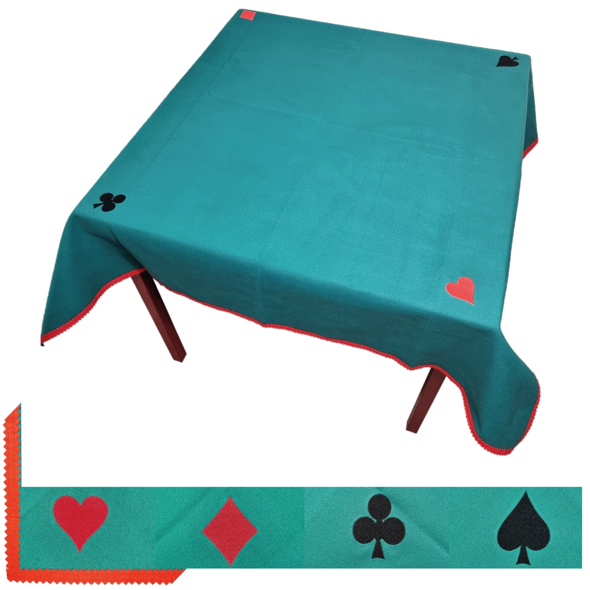 Poker Bridge Gaming Table Cloth 47 X 47'' Square Casino Card Nights - Etsy