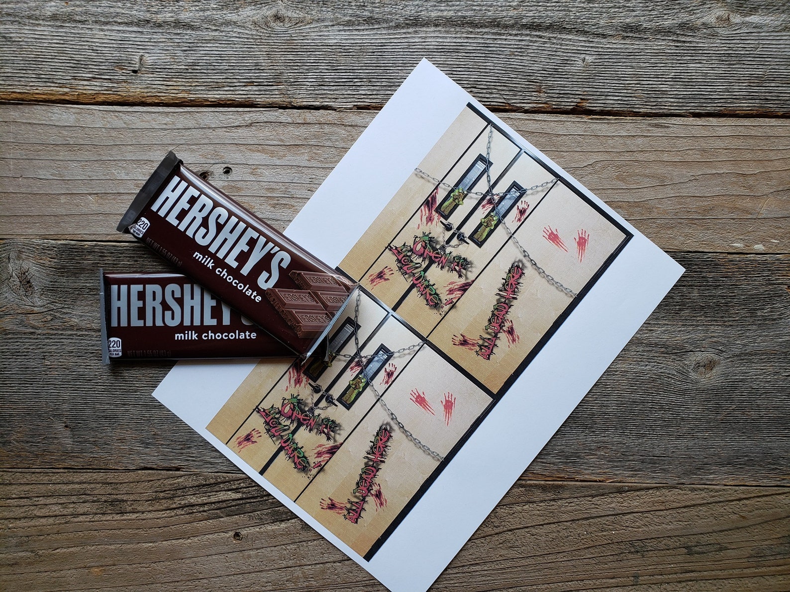 Printable Zombie Chocolate Bar Wrapper - Etsy
