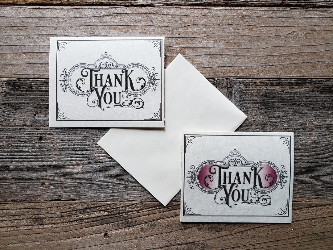 Printable Elegant Victorian Thank You Card - Etsy