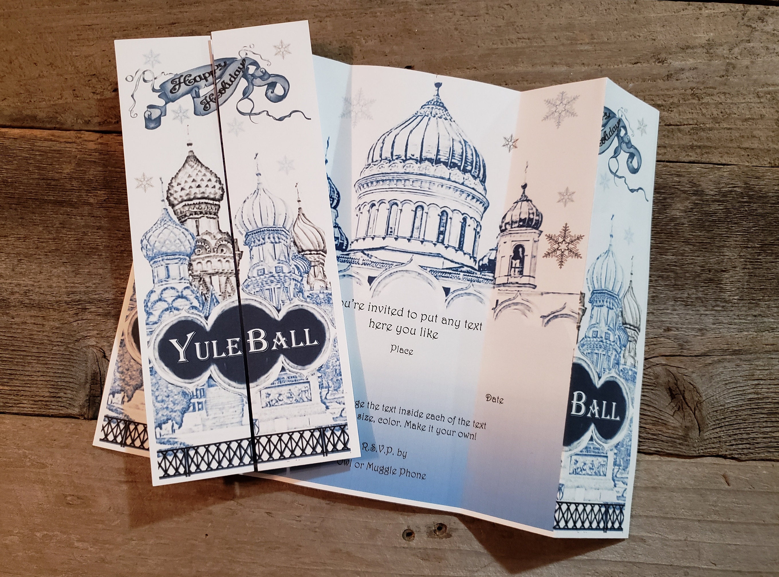 Printable Wizards Ball Holiday Invitation editable text | Etsy