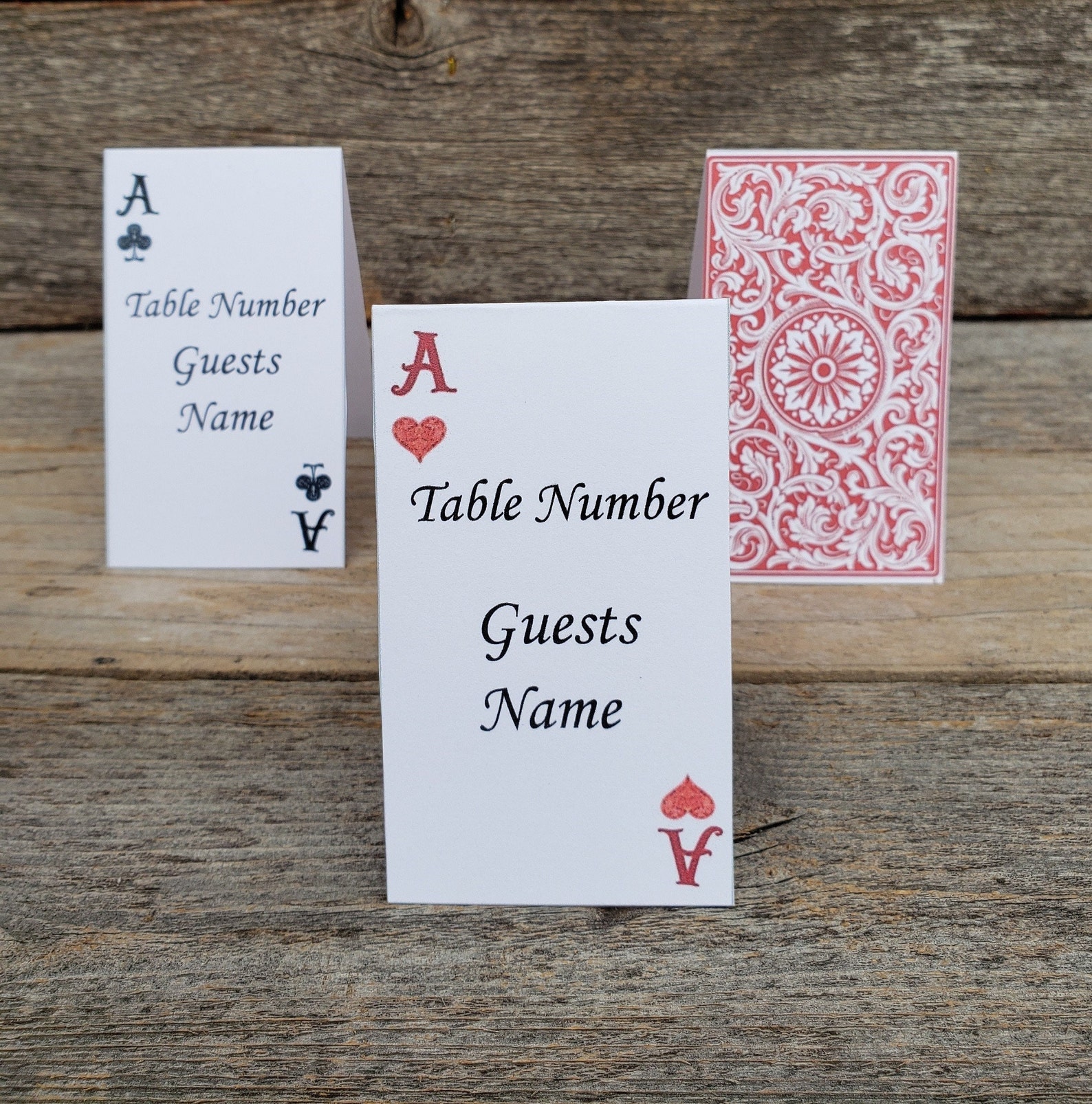 Printable Playing Card Placecard (editable) - Etsy