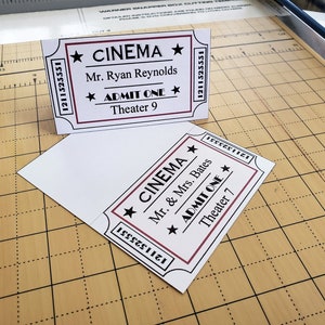Vintage Movie Ticket Placecard (printable/editable) - Etsy