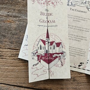 Printable Wizard Church Wedding Program Letter/a4 (editable Text) - Etsy