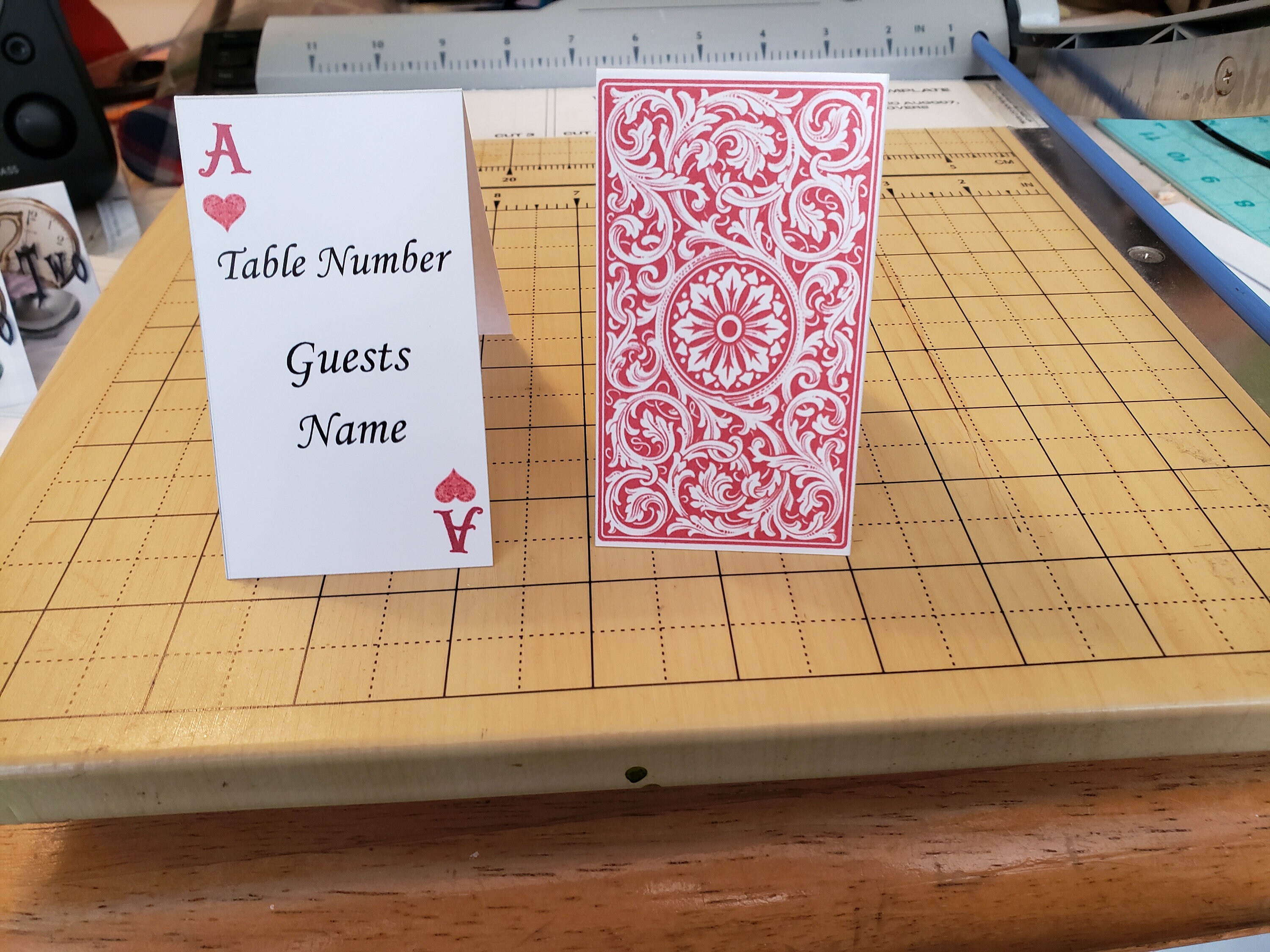 Printable Playing Card Placecard (editable) - Etsy
