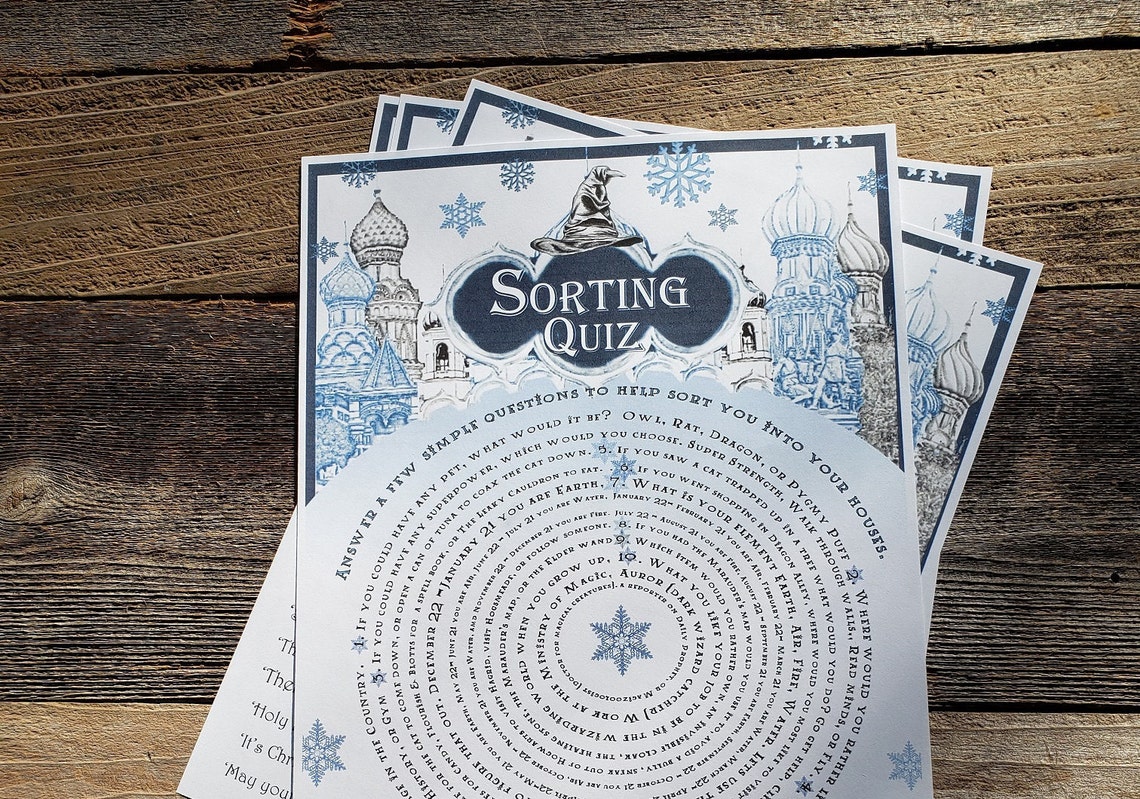 Printable Yule HP Games - Etsy