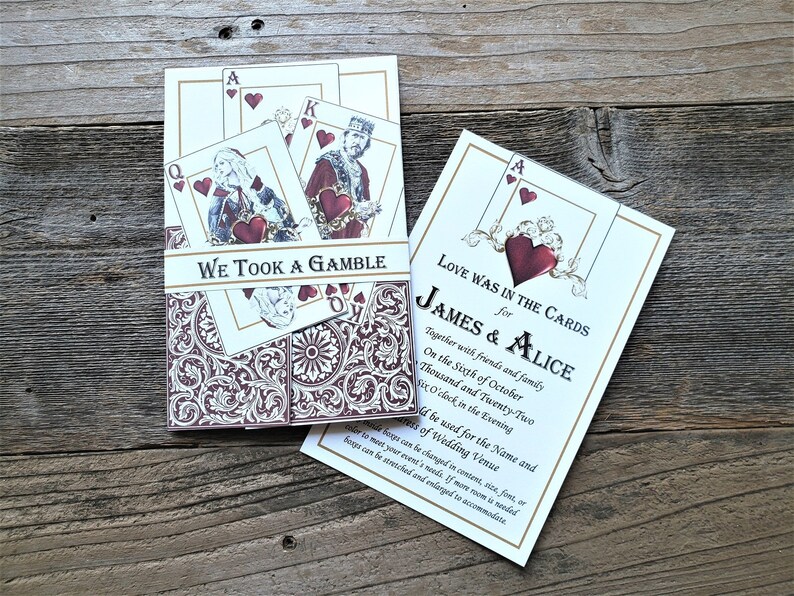 Playing Card Invitation printable/editable - Etsy