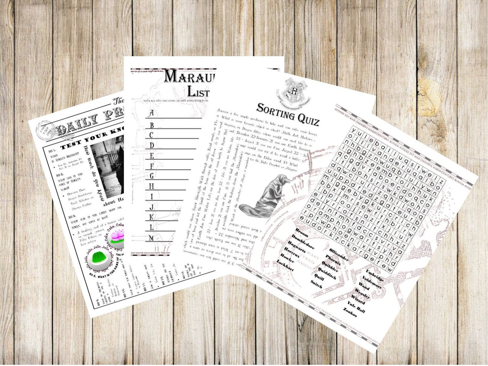 Printable HP Wizard Party Games & Quizzes - Etsy Canada