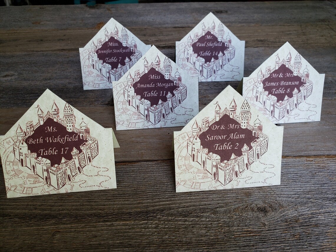 Printable Wizards's Map Place Cards editable Text - Etsy Canada