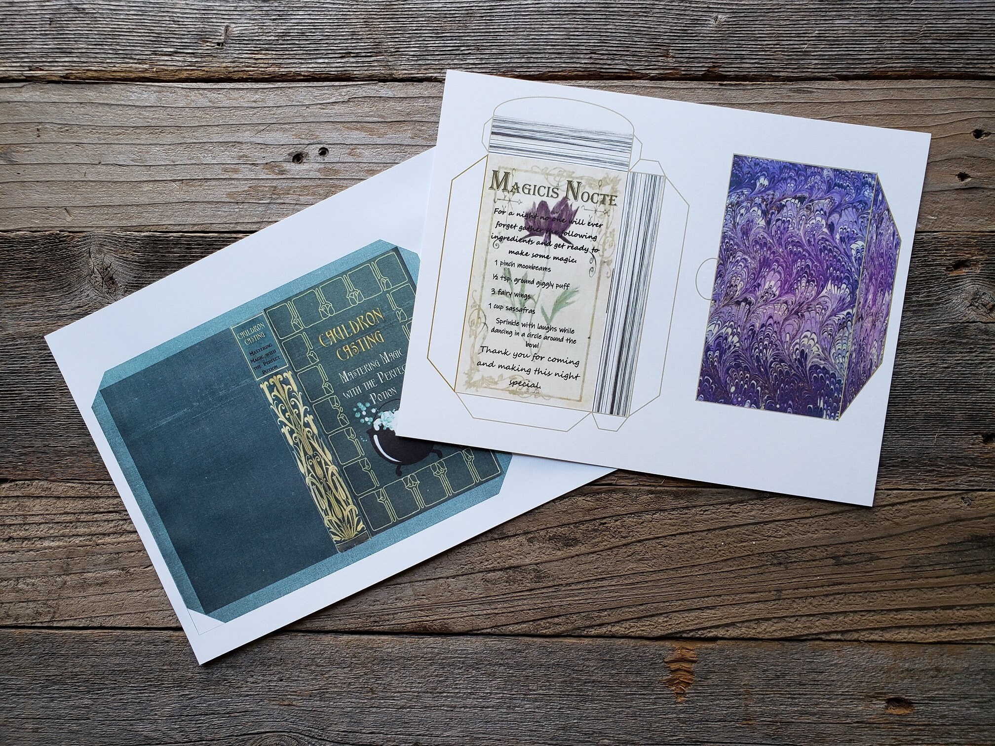 Printable Potions Favor Book editable text | Etsy