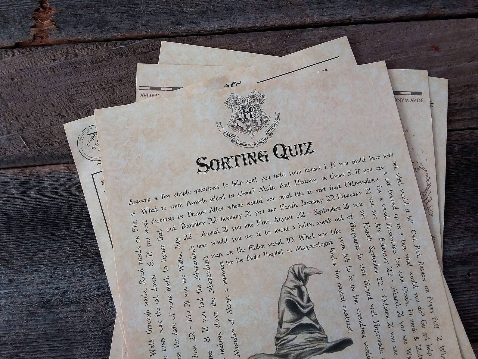 Printable HP Wizard Party Games & Quizzes | Etsy Canada