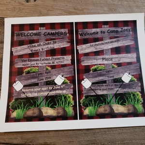 Printable Camping Invitation (editable) - Etsy