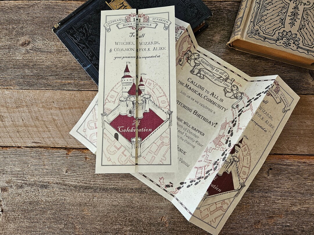 Wizard Castle Map Invitation - Printable - Etsy