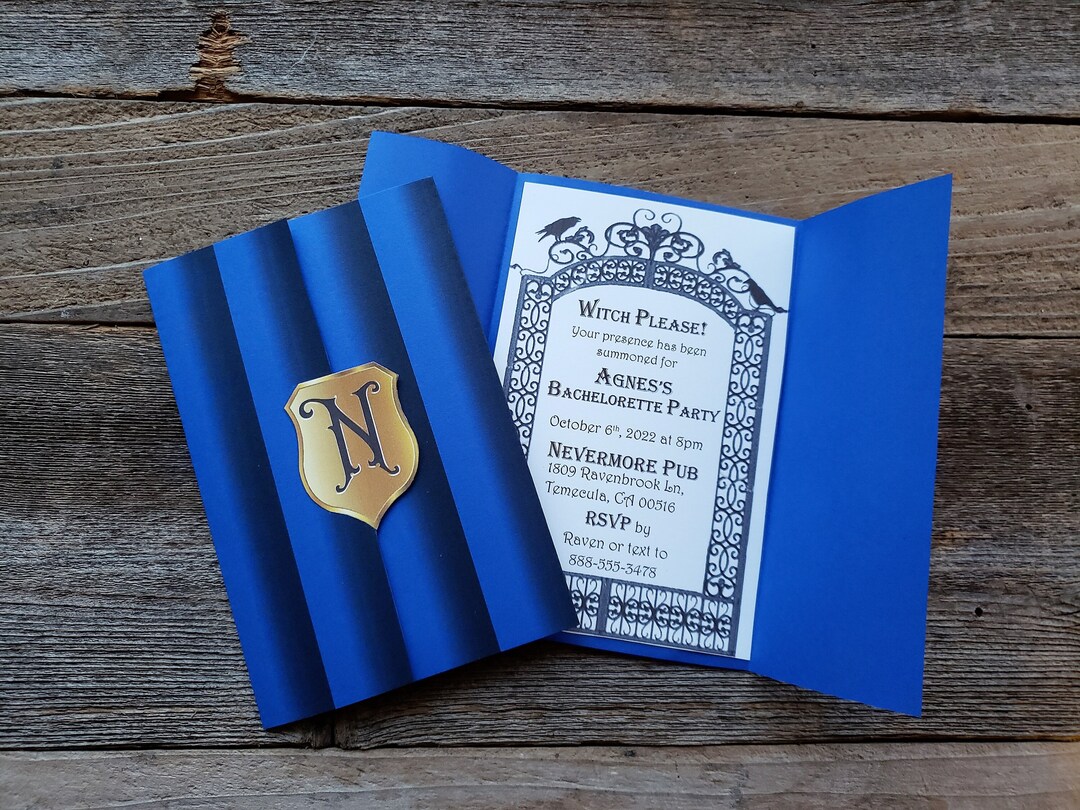 Printable Nevermore Invitation (editable Text) - Etsy
