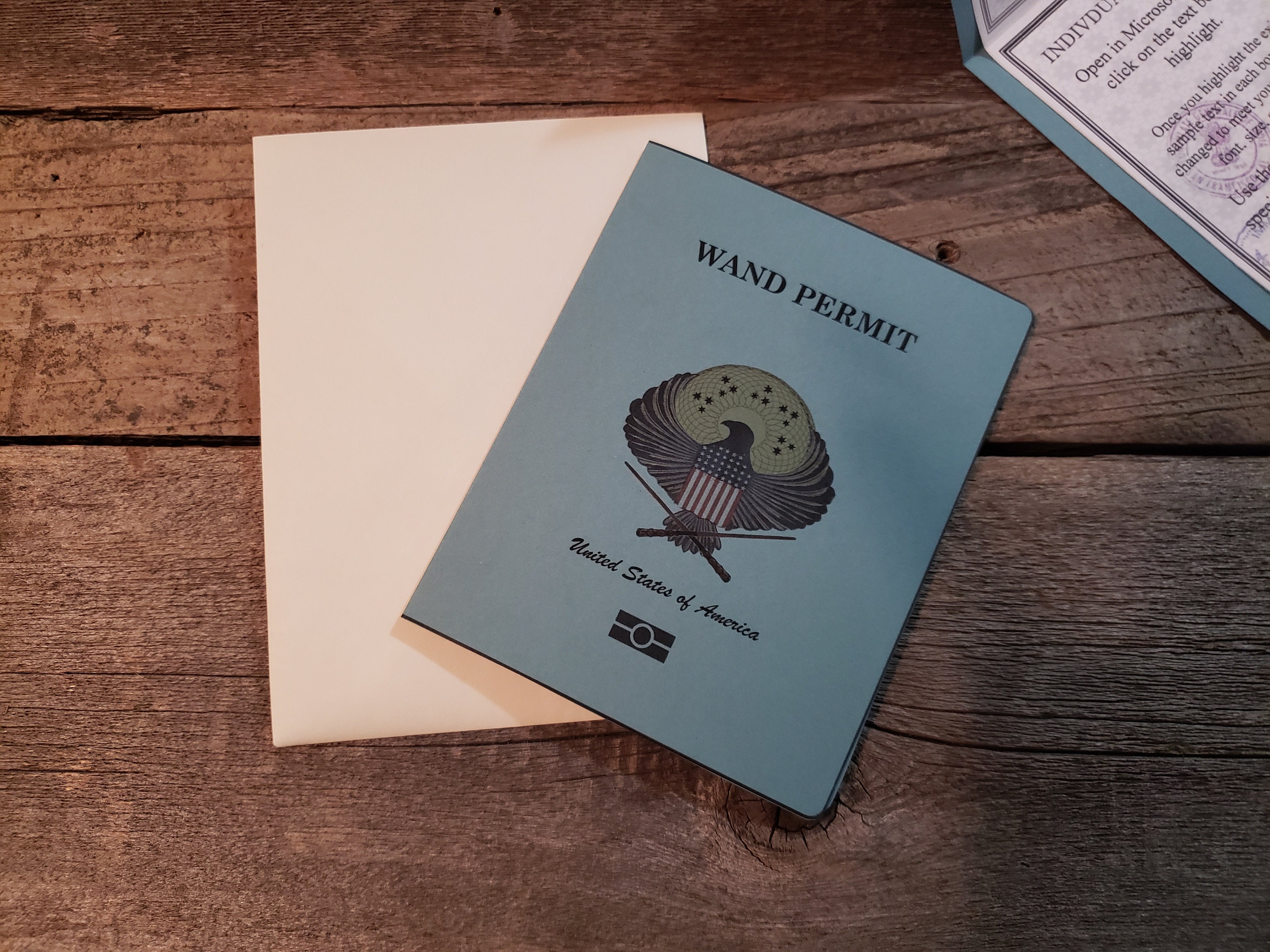 Printable Wand Permit Invitation editable Text Insert Your - Etsy UK