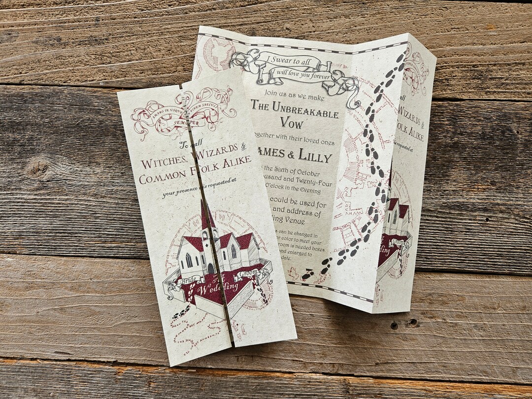 Printable Wizard Church Wedding Invitation Letter/a4 (editable Text) - Etsy